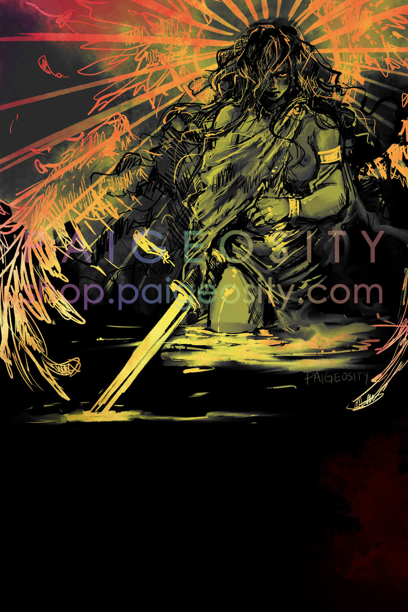 SIGNED PRINT 12"x8" Blood of A God – Paigeosity