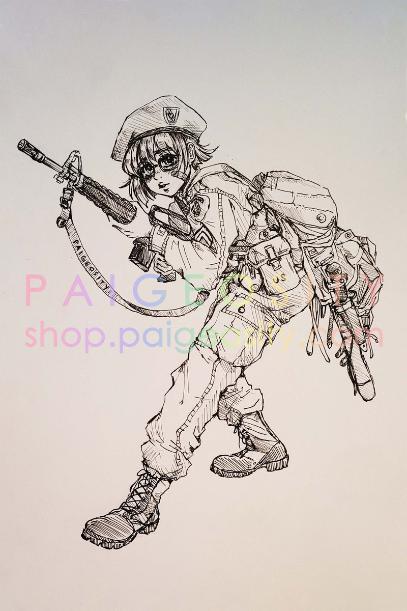 SIGNED PRINT 12"x8" Cold War Cutie – Paigeosity