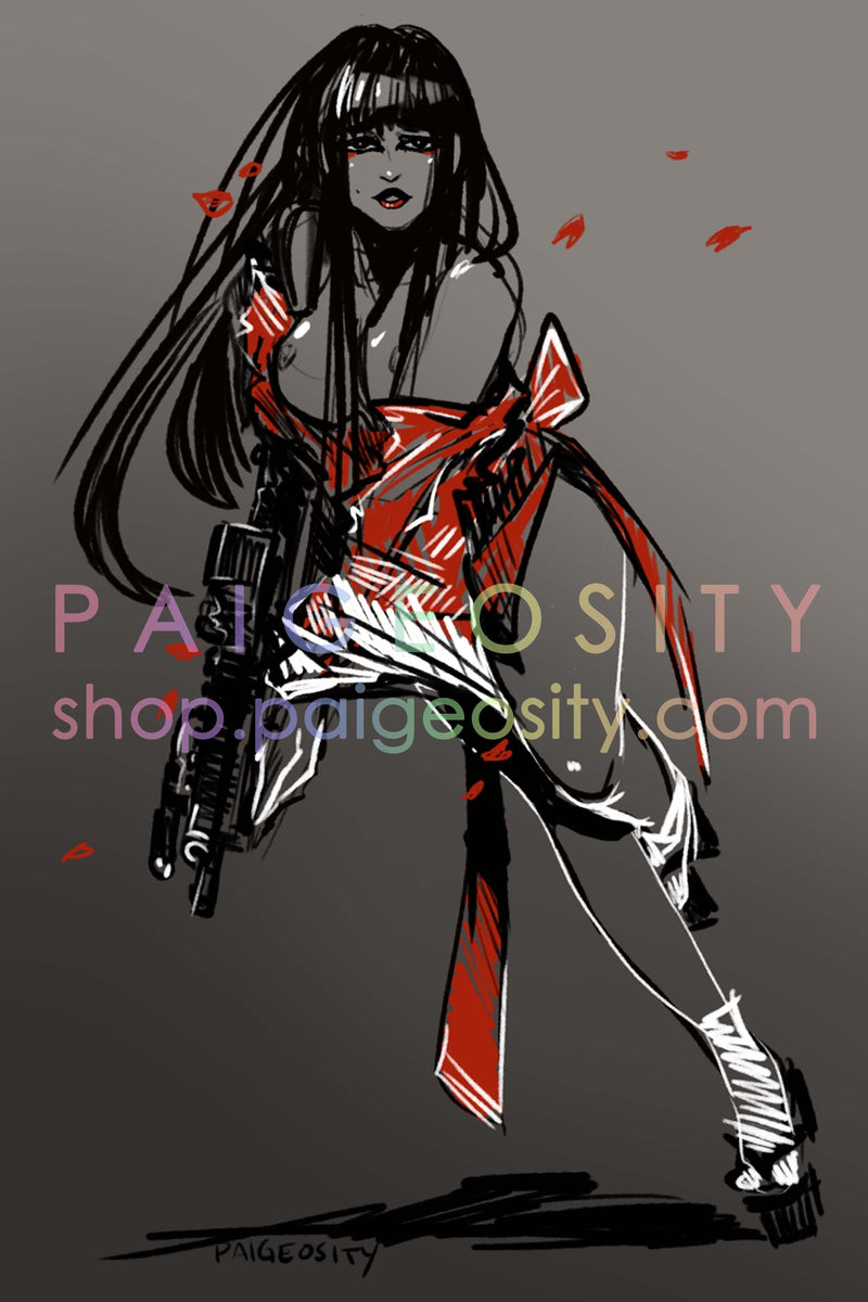 SIGNED PRINT 12"x8" Death by Allure – Paigeosity