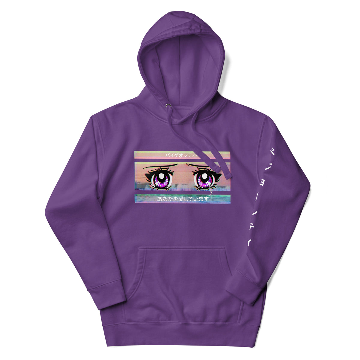 VAPORWAVE Retro Anime Eyes Hoodie – Paigeosity