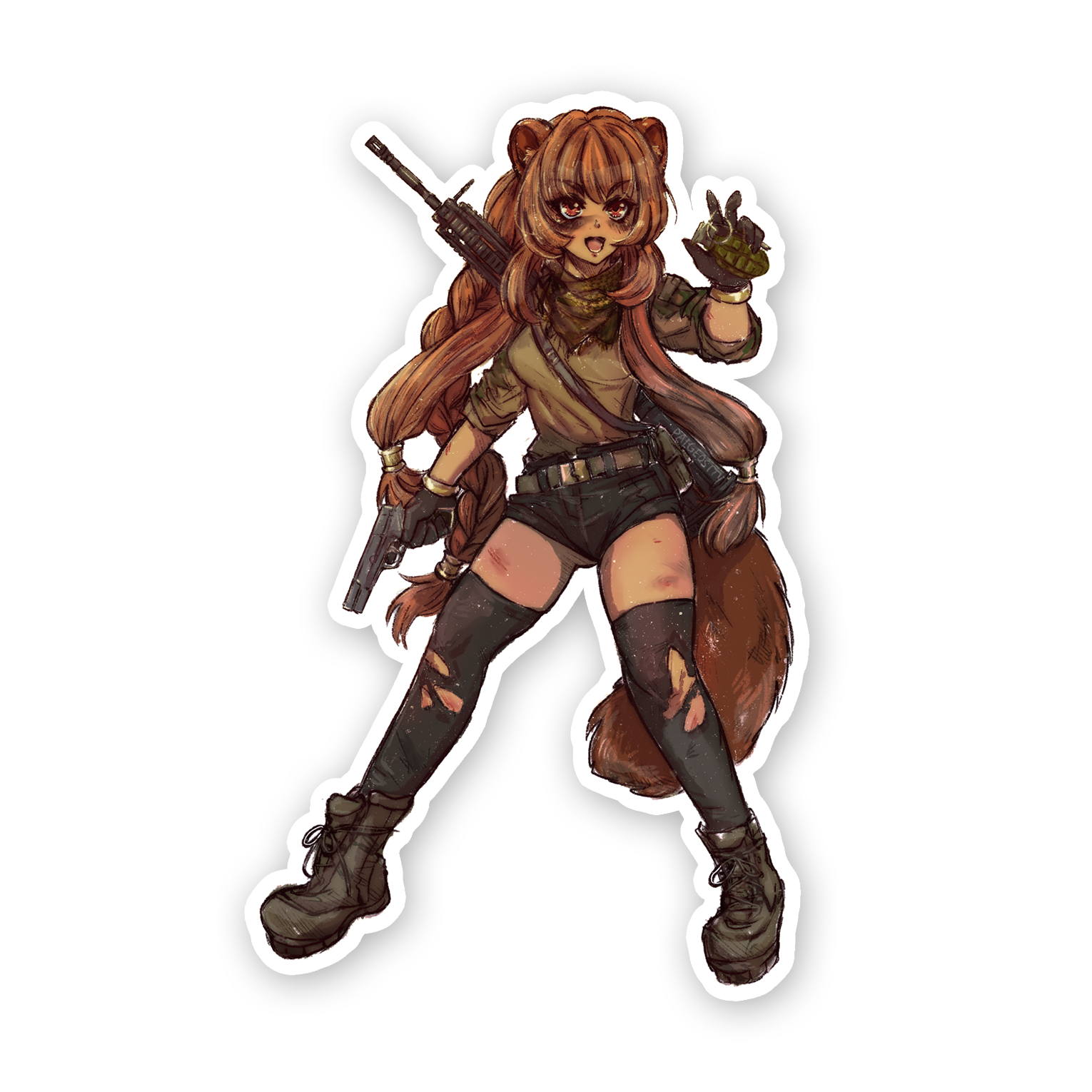 TACTICOOL Tanuki Tactical Sticker – Paigeosity